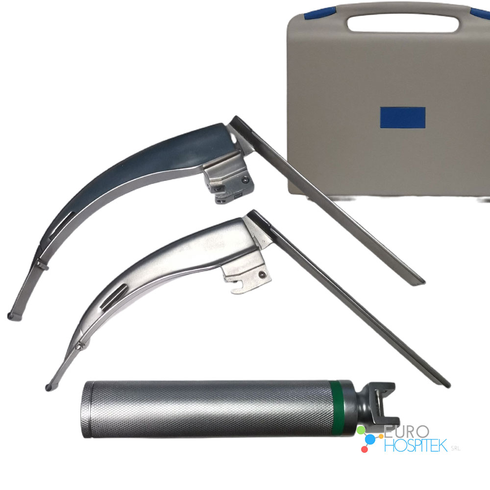 Set Laringoscopio F.O. con 2 lame McCoY e manico - Euro Hospitek