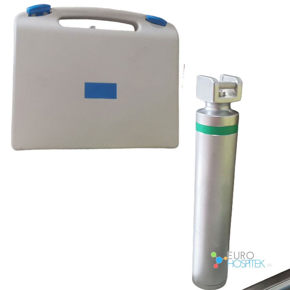 Set Laringoscopio F.O. con 4 lame Miller e manico - Euro Hospitek